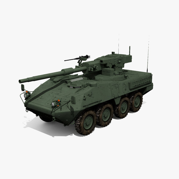 stryker m1128 mgs 3d model