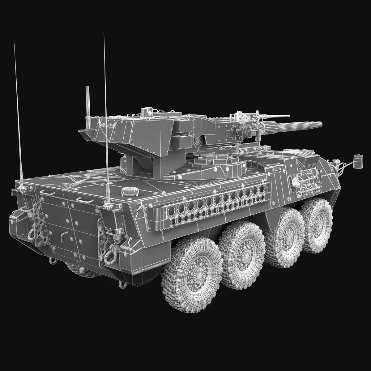 stryker m1128 mgs 3d model
