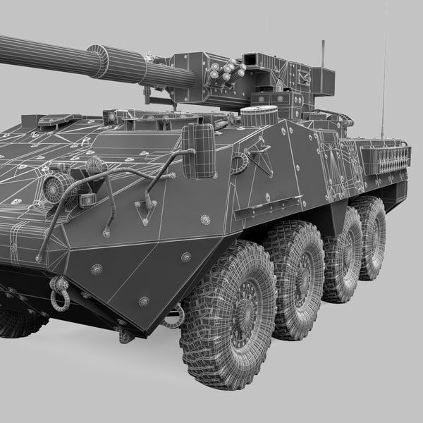 stryker m1128 mgs 3d model