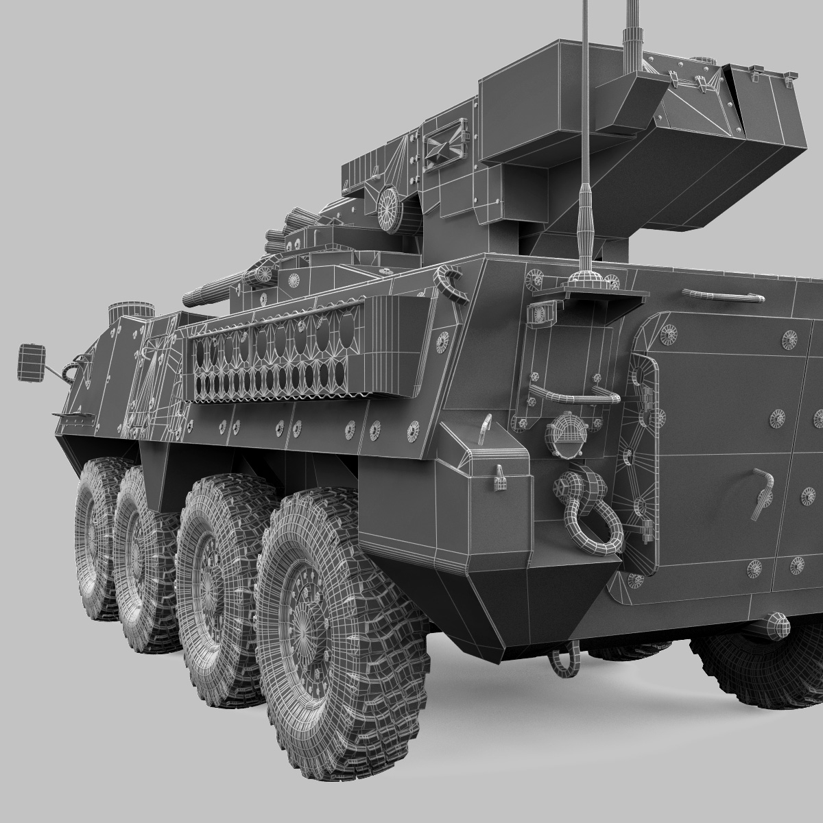 stryker m1128 mgs 3d model