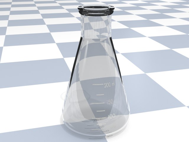 3d erlenmeyer flask model