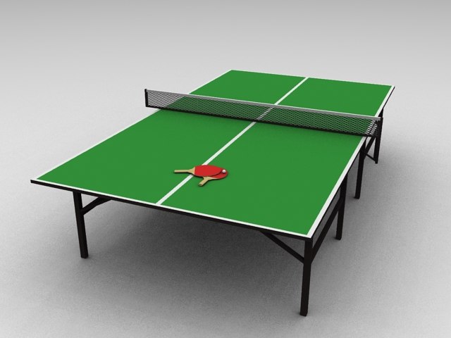 3d ping pong set model