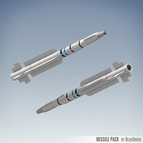 3d Model Of Missile Pack