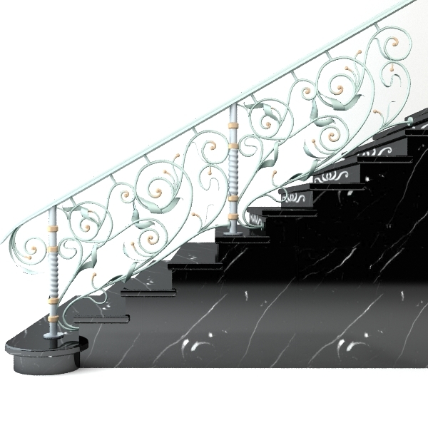 classical handrail 3d max