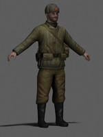 3d human military soldier model