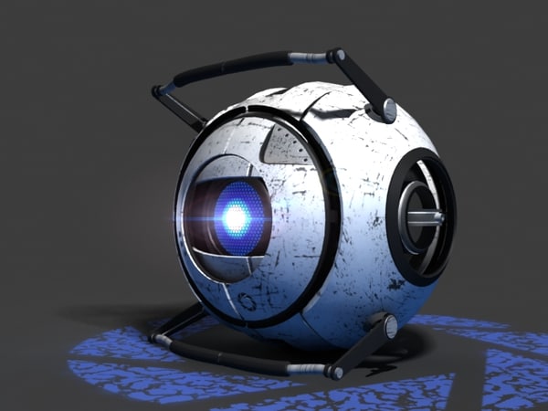 wheatley video character robot 3d model