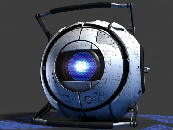 wheatley video character robot 3d model