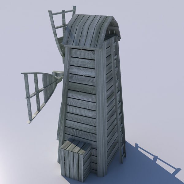 windmill wood 3d model
