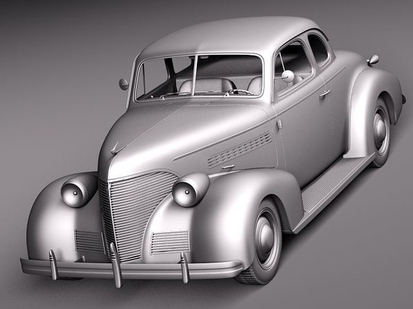 chevrolet 1939 coupe antique 3d model