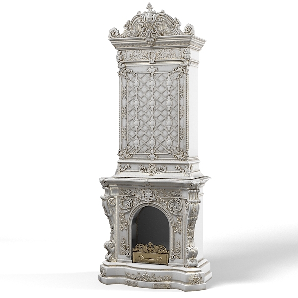 classic baroque tall 3d model