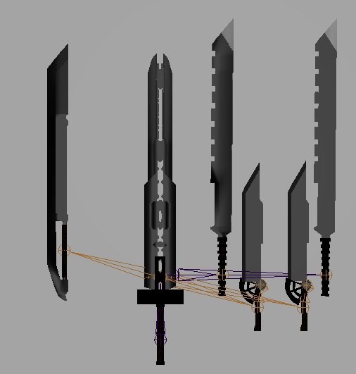 3d model of cloud strife sword