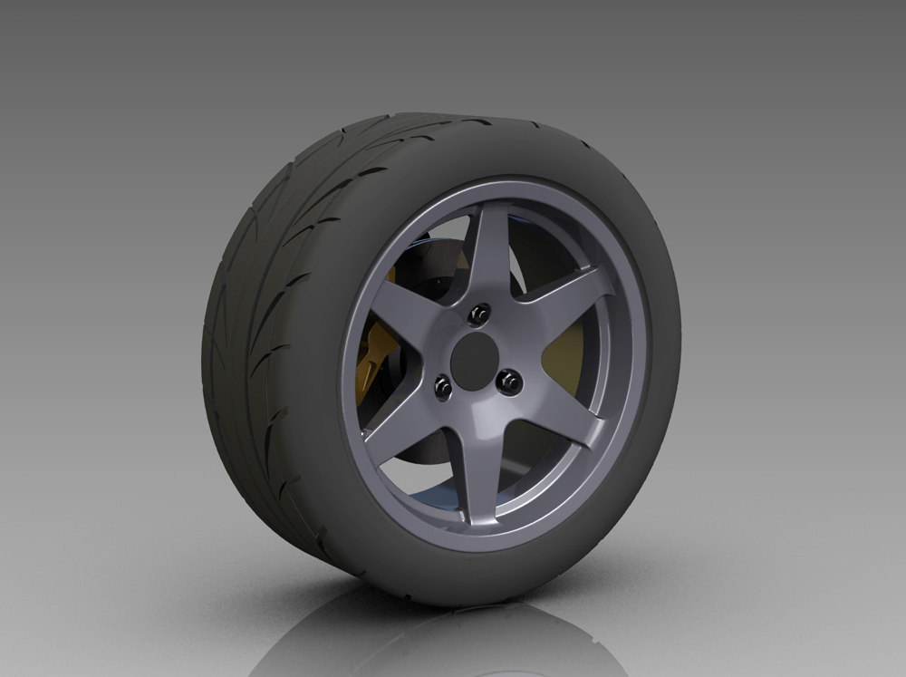 ige solidworks rear wheel-tire wheel tire