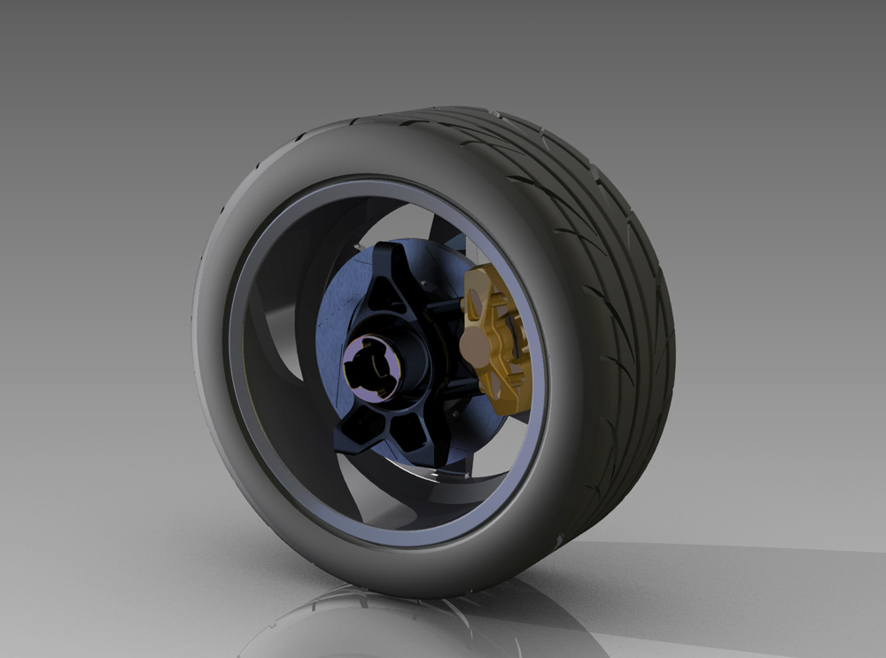 ige solidworks rear wheel-tire wheel tire