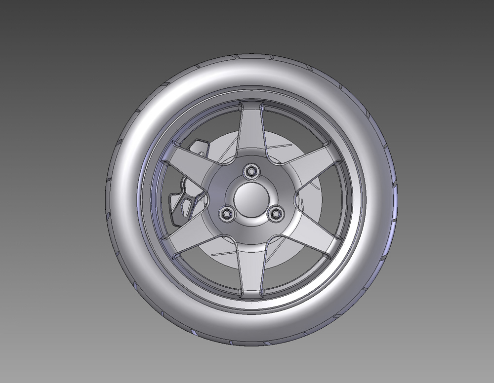 ige solidworks rear wheel-tire wheel tire