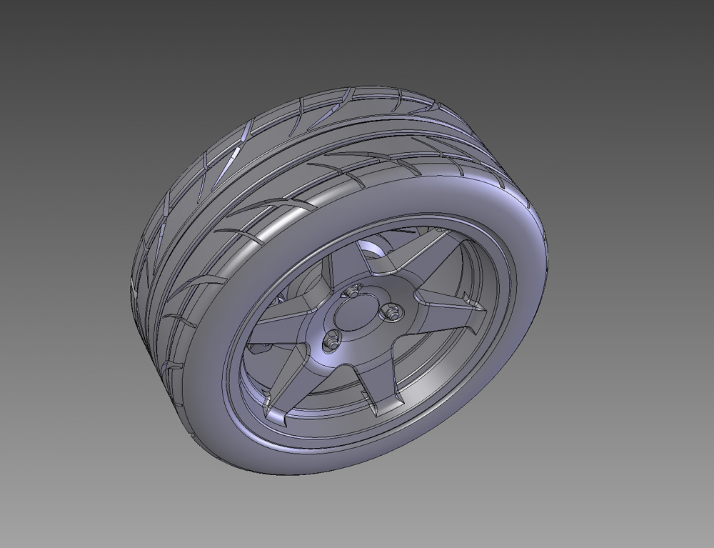 ige solidworks rear wheel-tire wheel tire