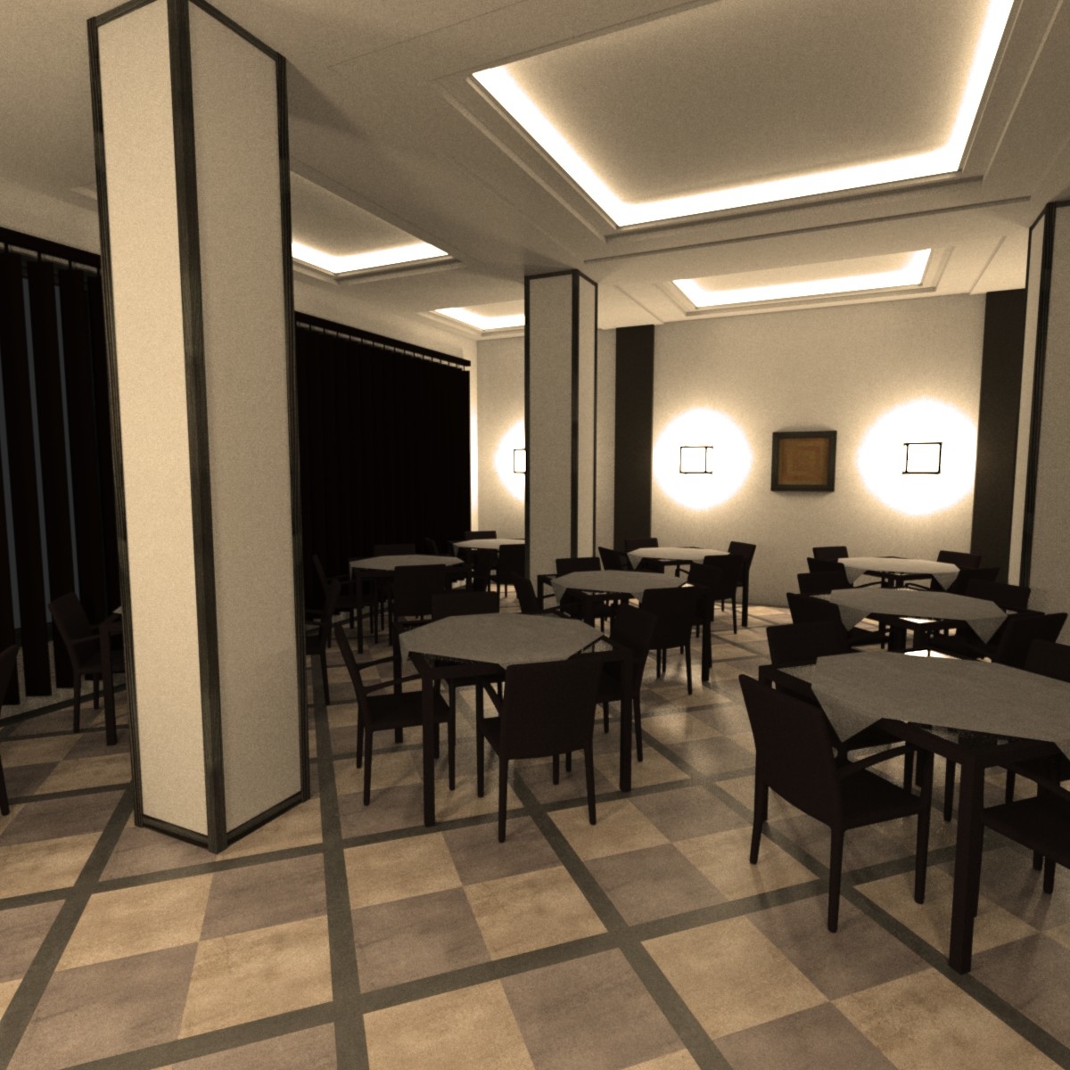 3d restaurant interior model
