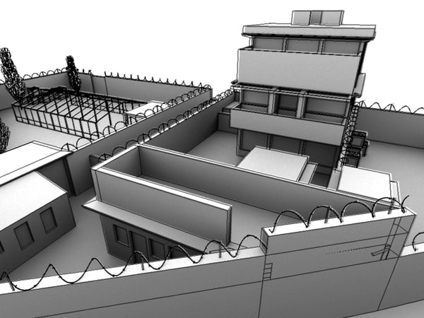 osama bin laden compound 3d model