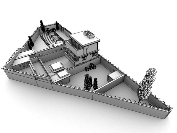 osama bin laden compound 3d model