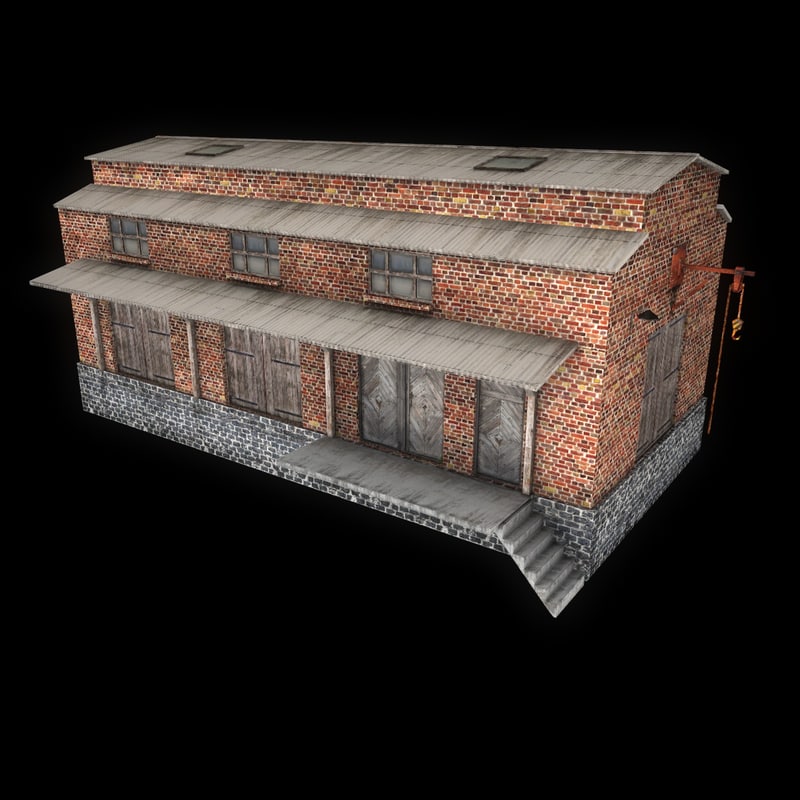 3d model old warehouse
