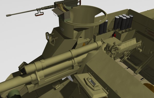 3d model artillery m7
