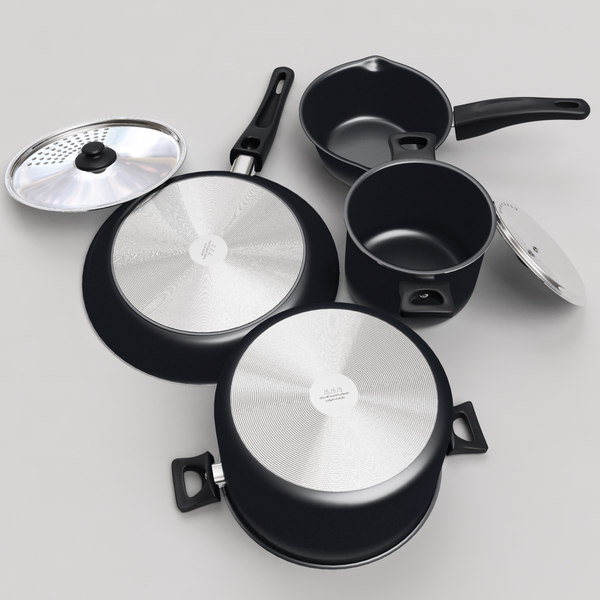 3d pots pans model