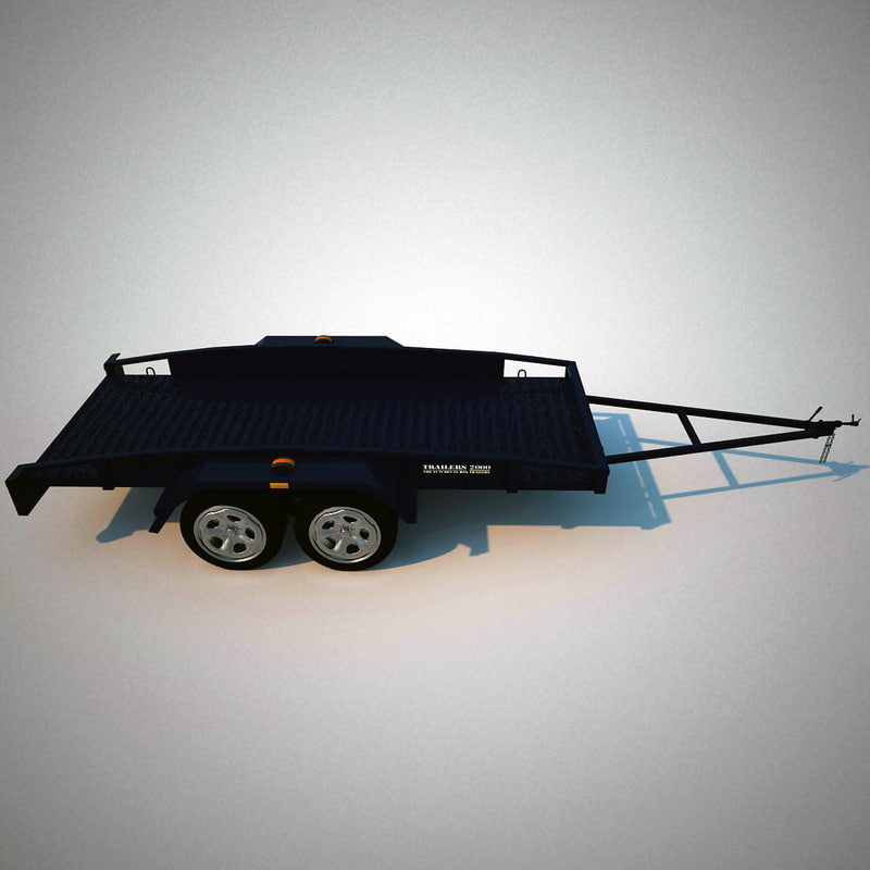 3d car trailer model