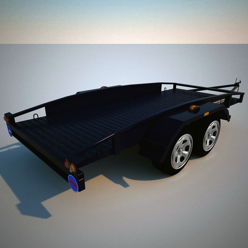 3d car trailer model