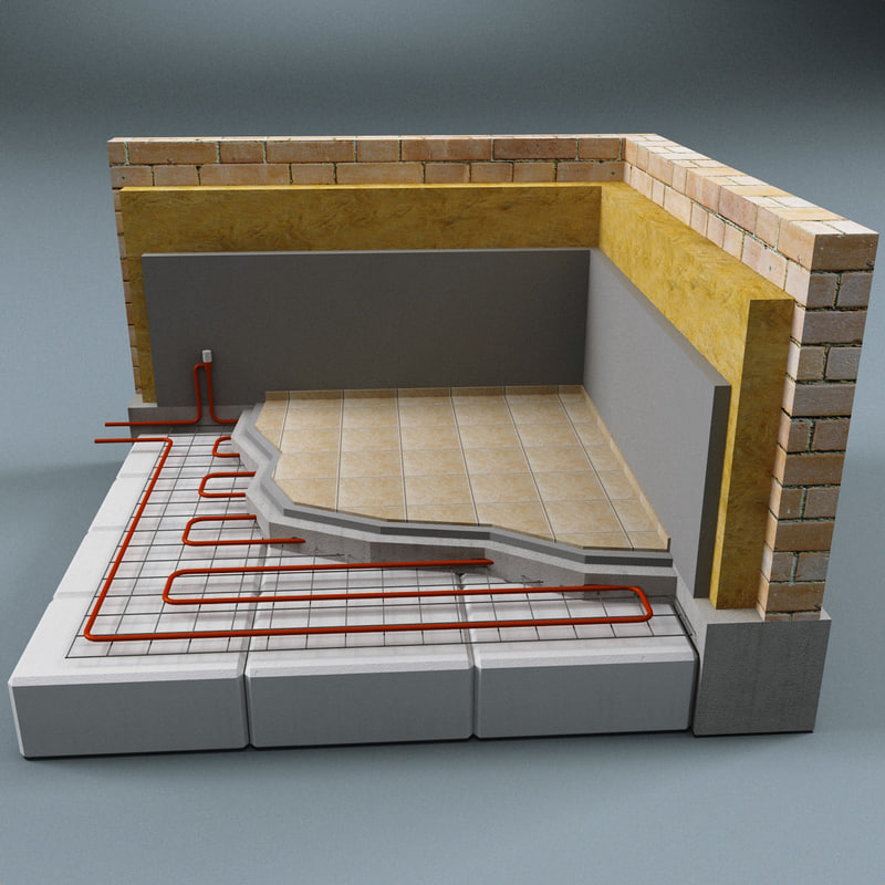 3d floor heating