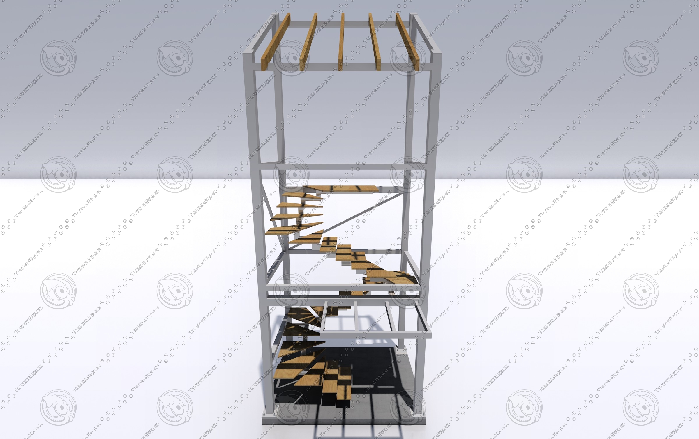 structural external stair dwg
