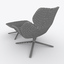 3d shrimp lounge chair ottoman