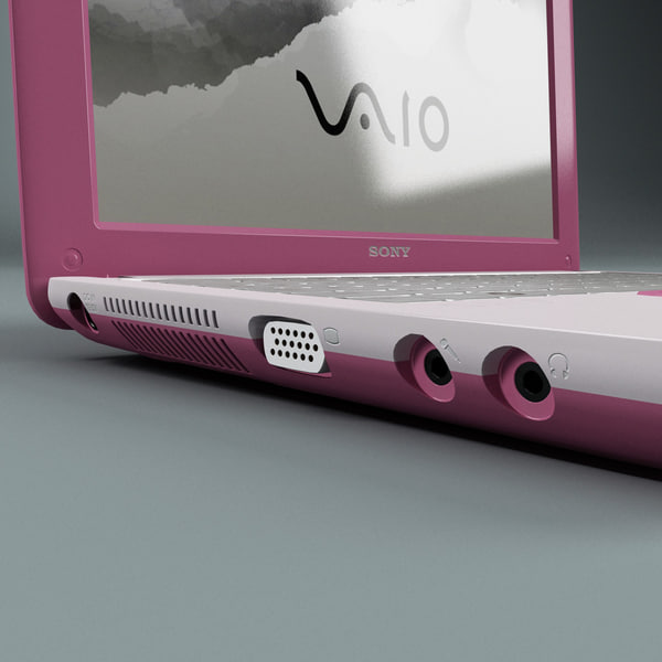 max laptop sony vaio pink
