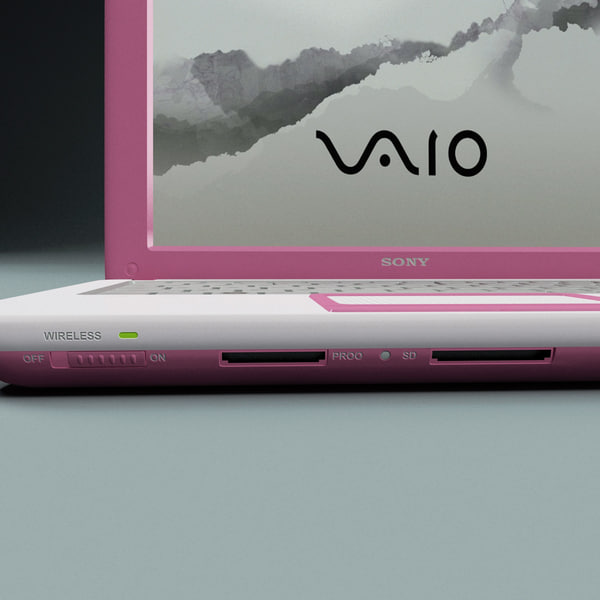 max laptop sony vaio pink