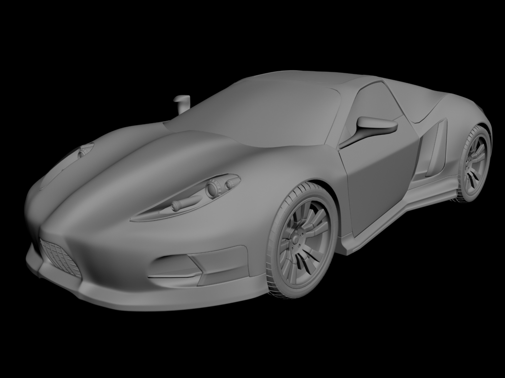 supercar concept 3d obj