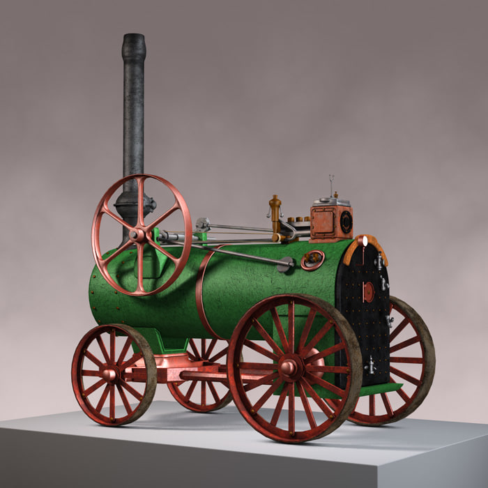 3ds max old locomotive