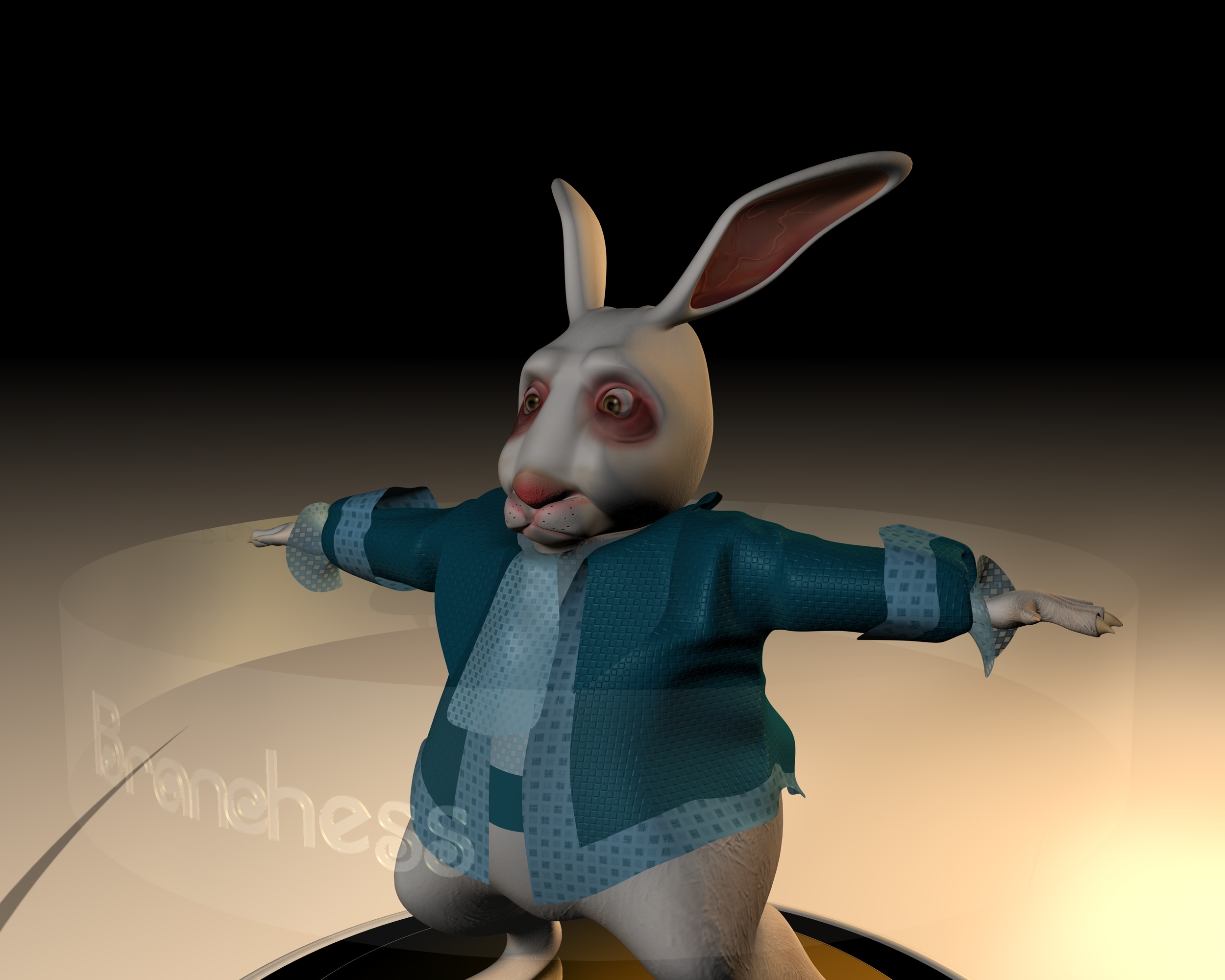3d model rabbit alice animation