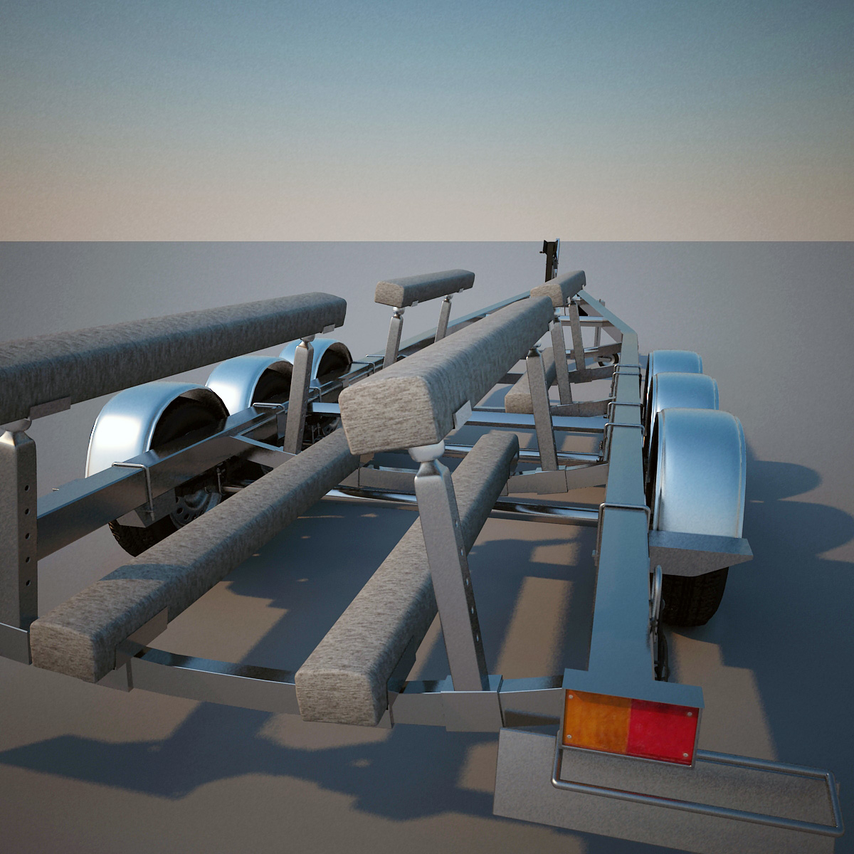 boat trailer v2 3d obj