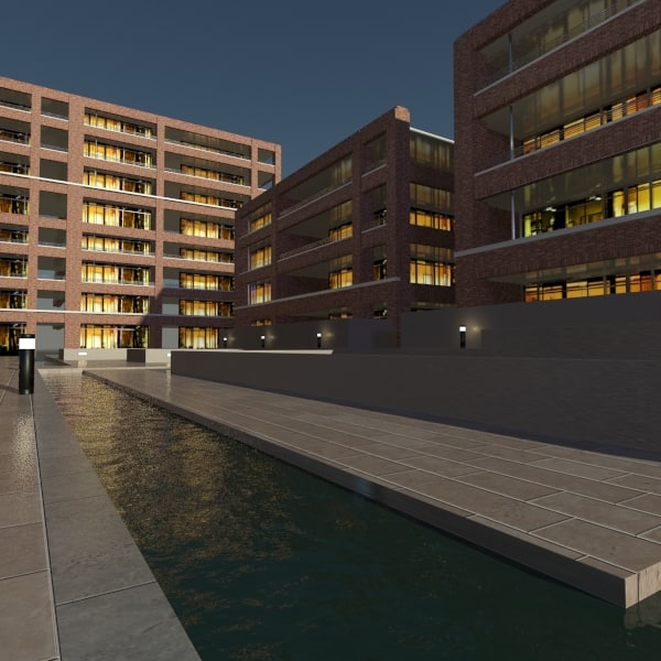 3d model courtyard design