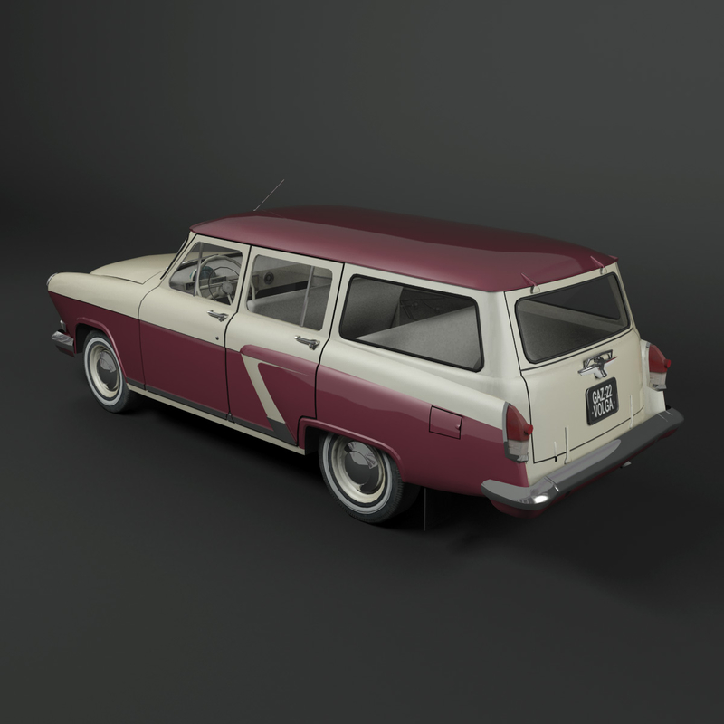 3dsmax gaz-22 volga car