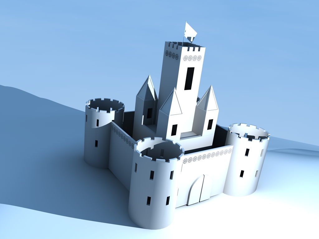 3d castle simple