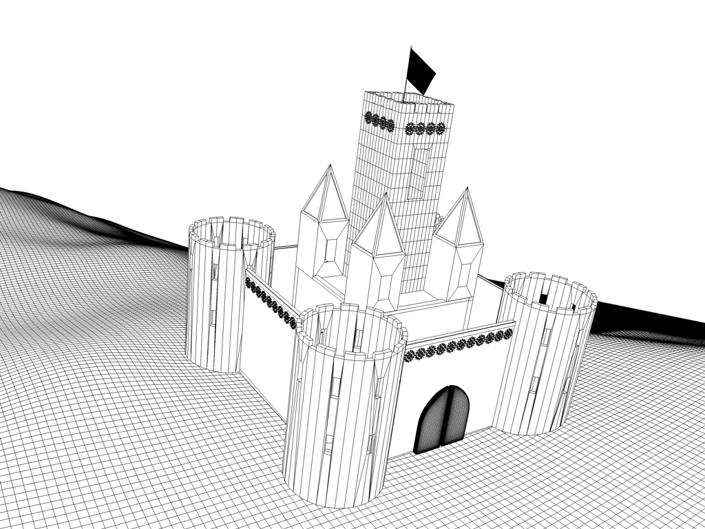3d castle simple