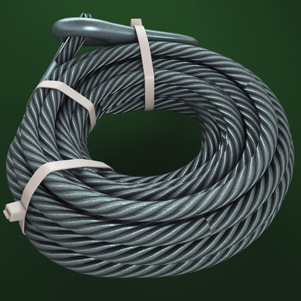 steel wire rope 3d model