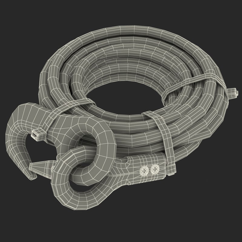 steel wire rope 3d model