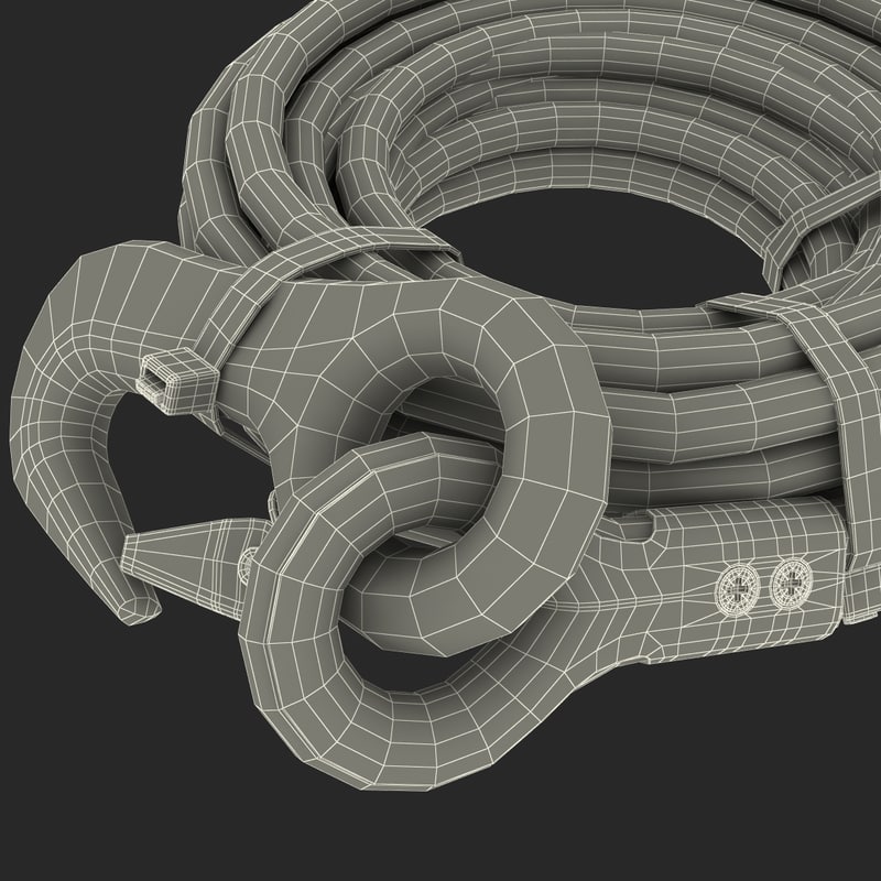 steel wire rope 3d model