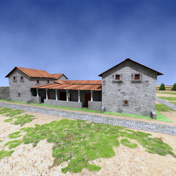3d roman villa rustica