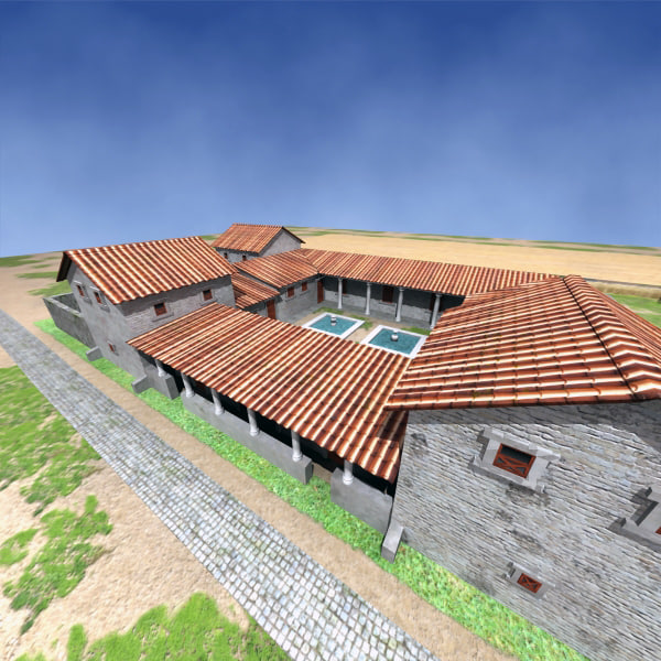 3d roman villa rustica