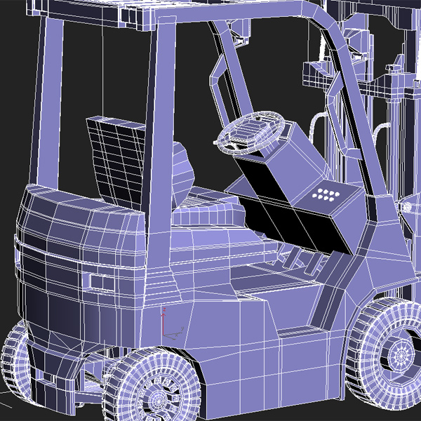 warehouse forklift 3d model