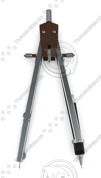3d engineering compasses model