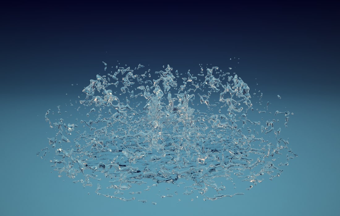 3d liquid splash