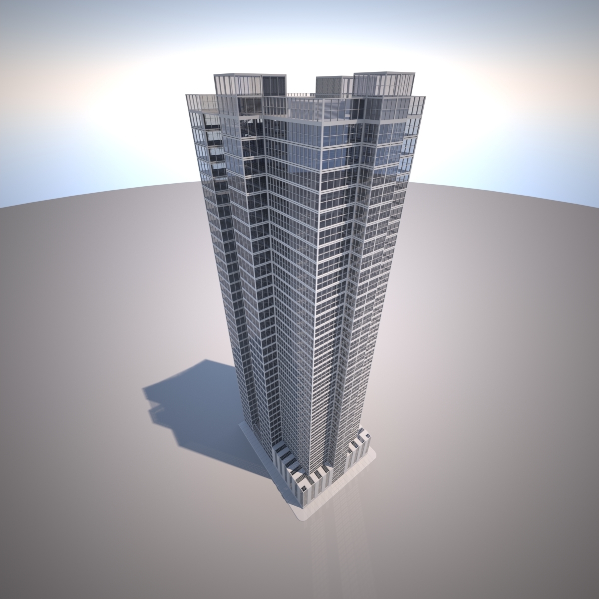 large glass skyscraper 3d 3ds