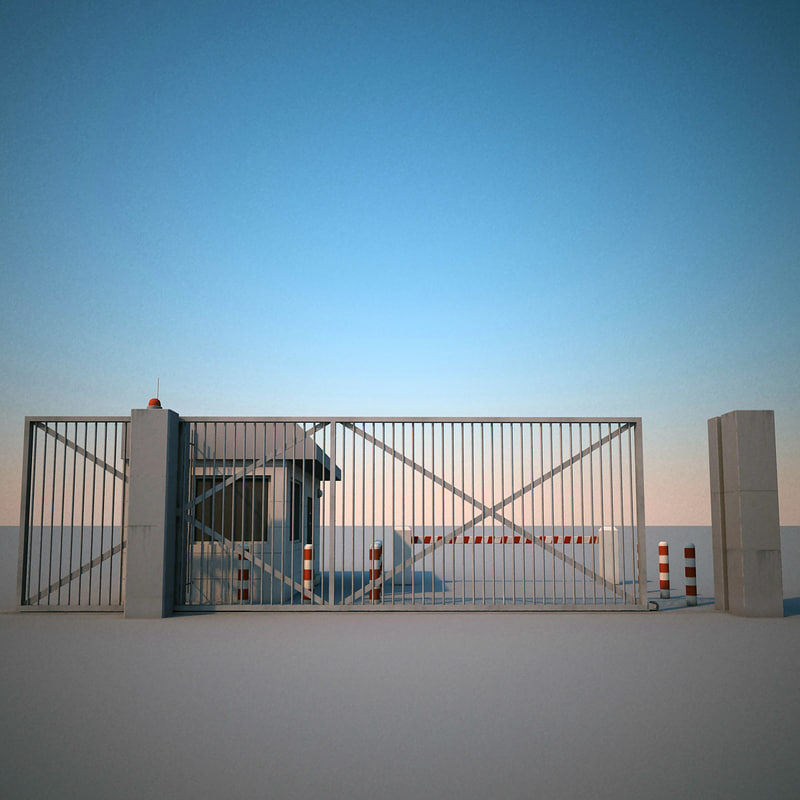 guard building gate obj